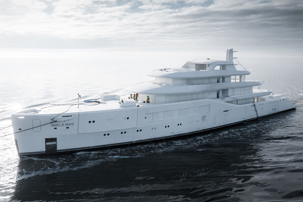 Third Amels 80 hull arrives in Netherlands | Yacht Style